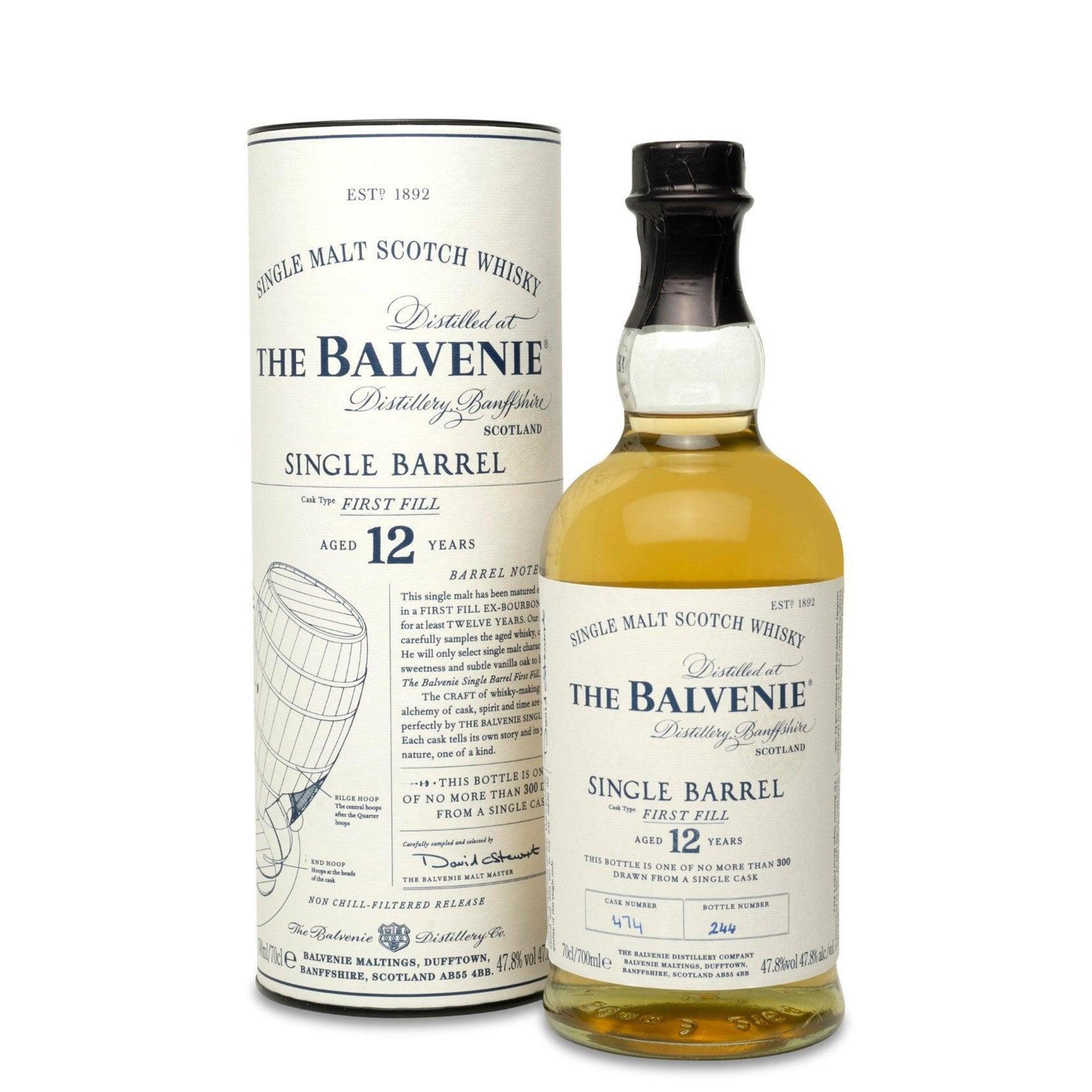 Balvenie 12 Year Old Single Barrel (First Fill) Speyside Single Malt ...