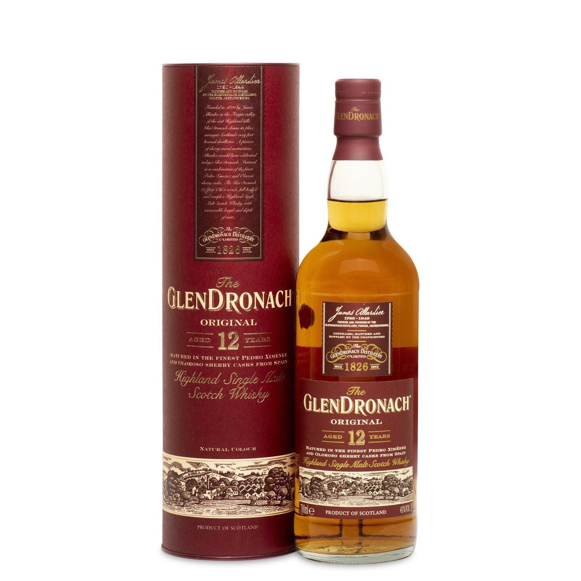 GlenDronach 12 Year Old Original Highland Single Malt Scotch Whisky – JPHA