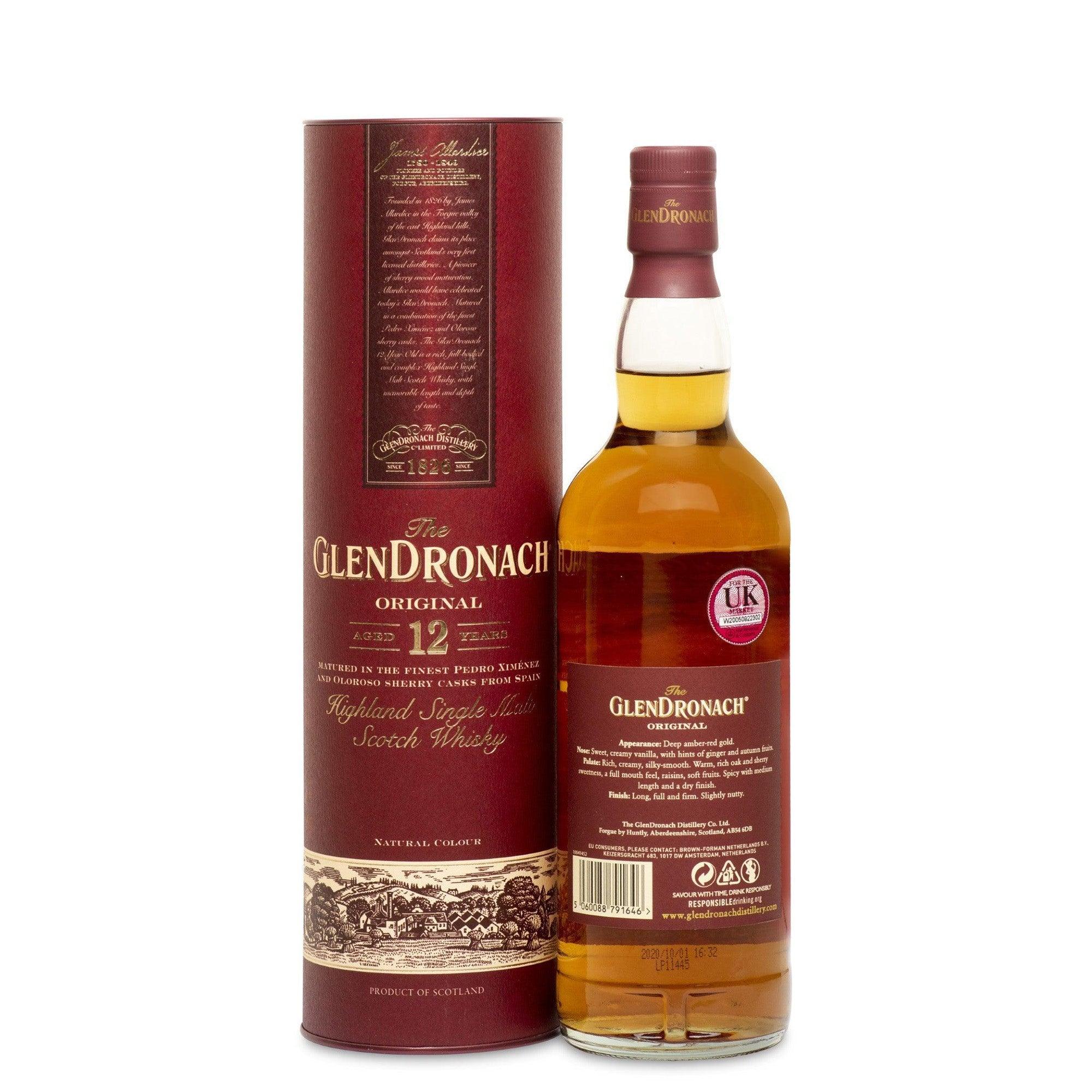 GlenDronach 12 Year Old Original Highland Single Malt Scotch Whisky – JPHA
