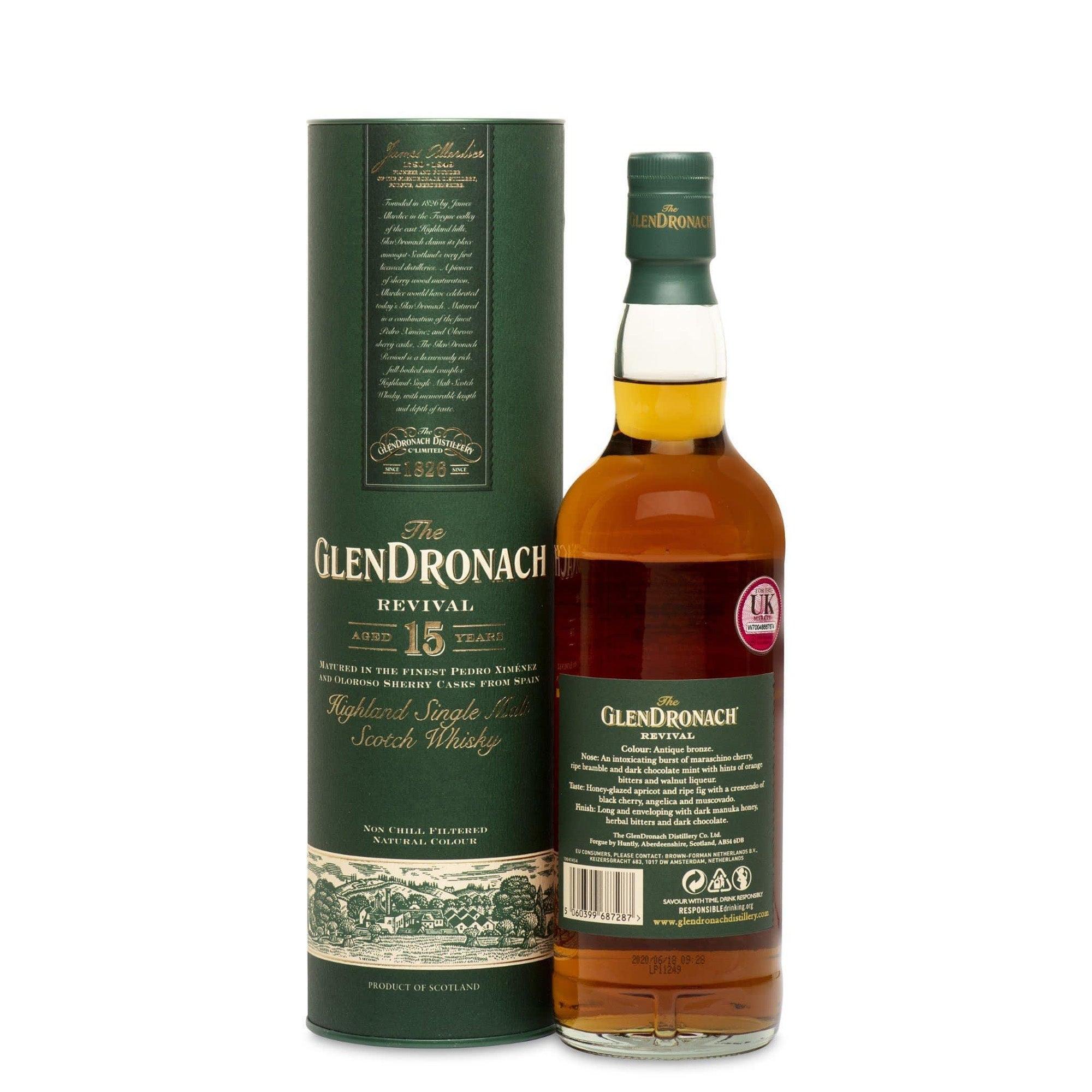 GlenDronach 15 Year Old Revival Highland Single Malt Scotch Whisky – JPHA