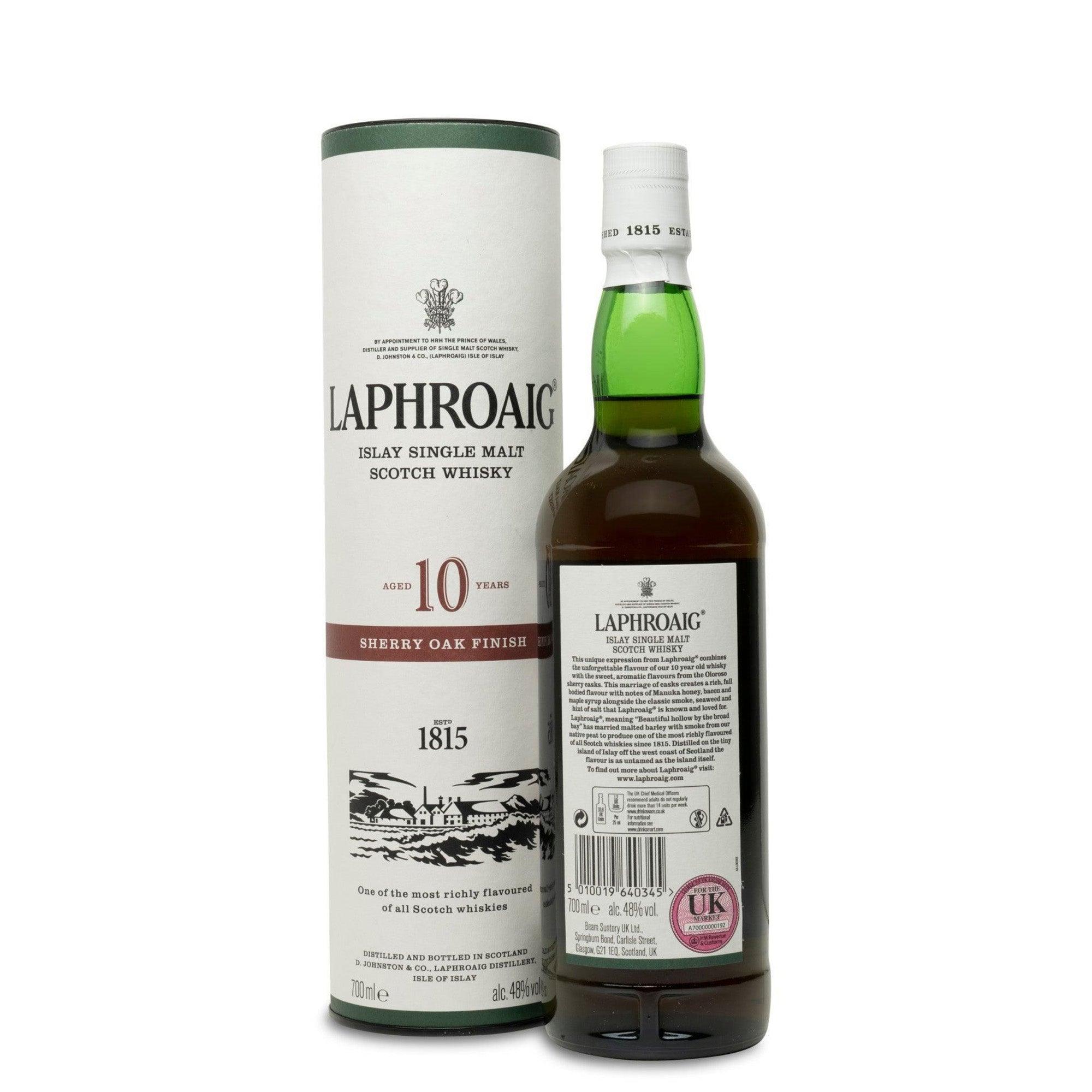 Laphroaig 10 Year Old Sherry Oak Finish Islay Single Malt Scotch Whisky ...