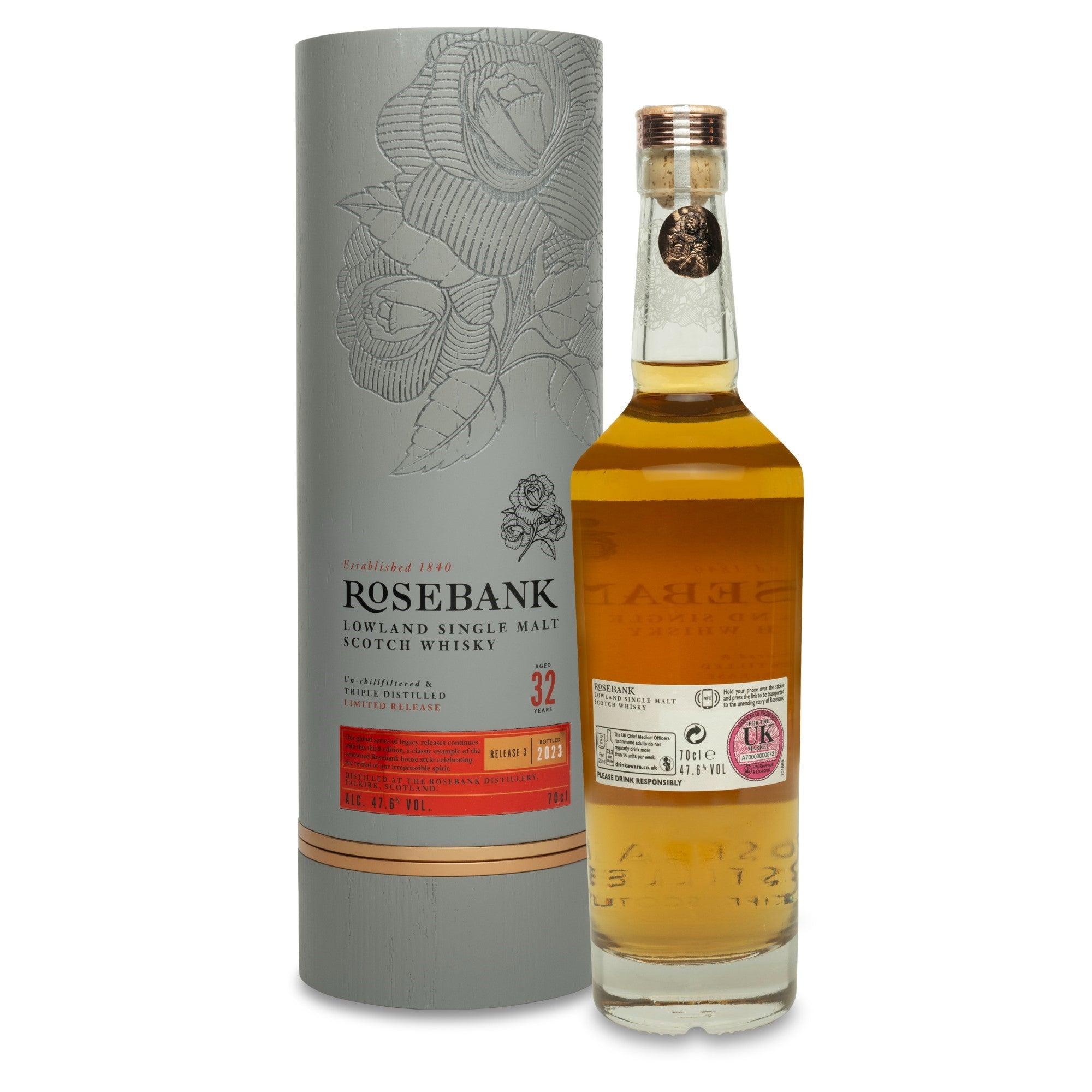Rosebank 32 Year Old (Release 3) Lowland Single Malt Scotch Whisky – JPHA