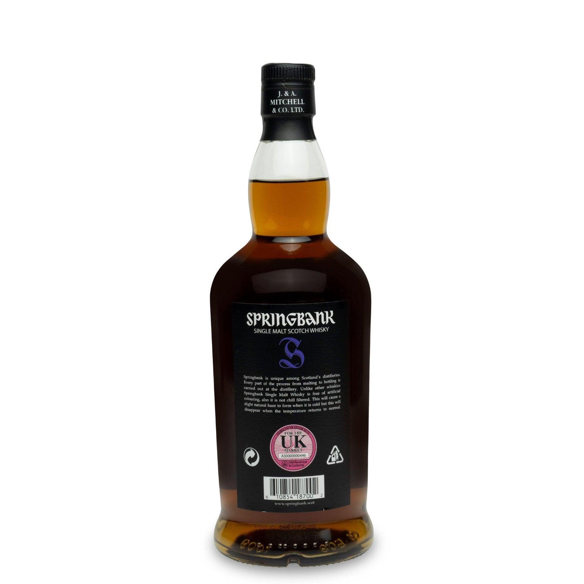 Springbank 18 Year Old Campbeltown Single Malt Scotch Whisky – JPHA