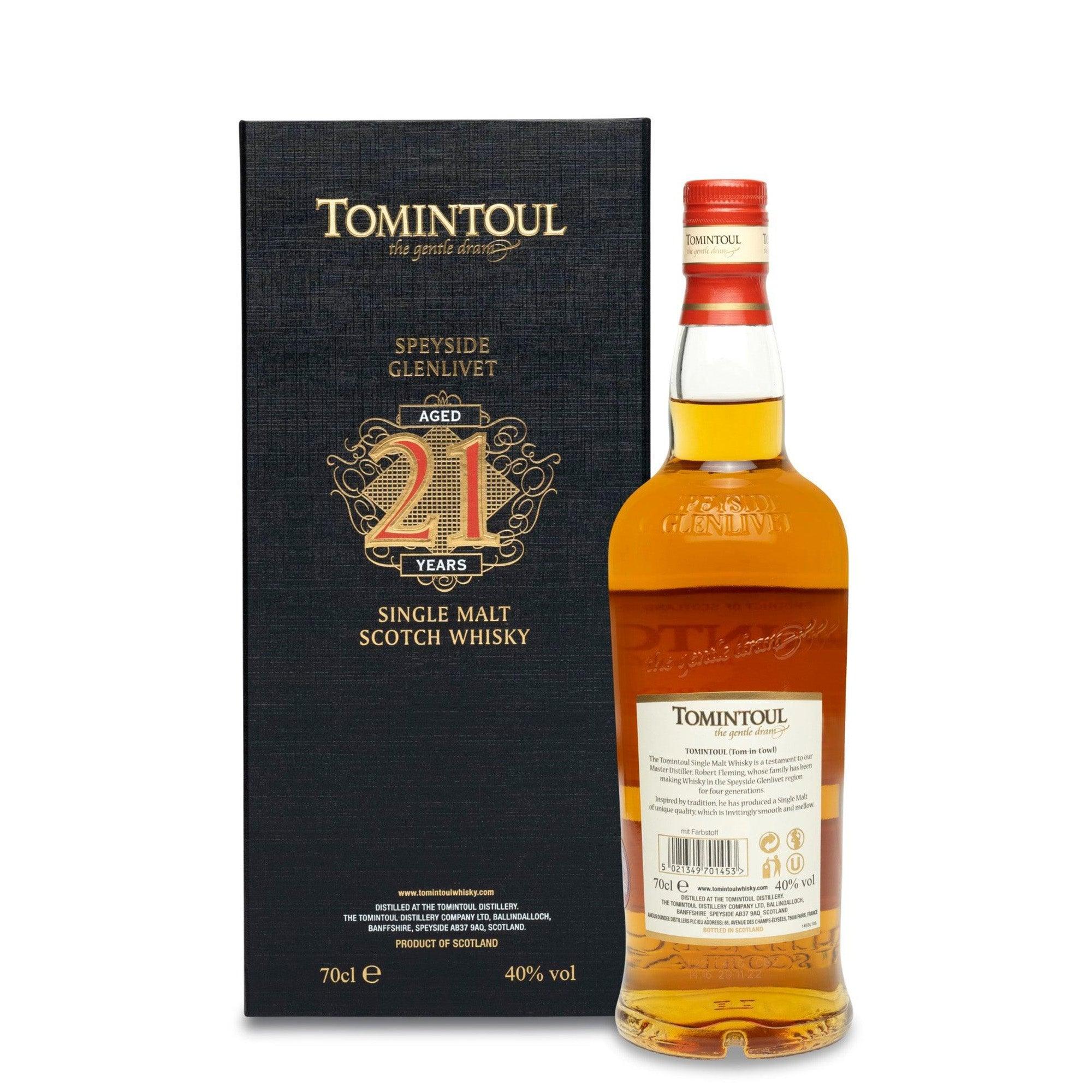 Tomintoul 21 Year Old Speyside Single Malt Scotch Whisky – JPHA